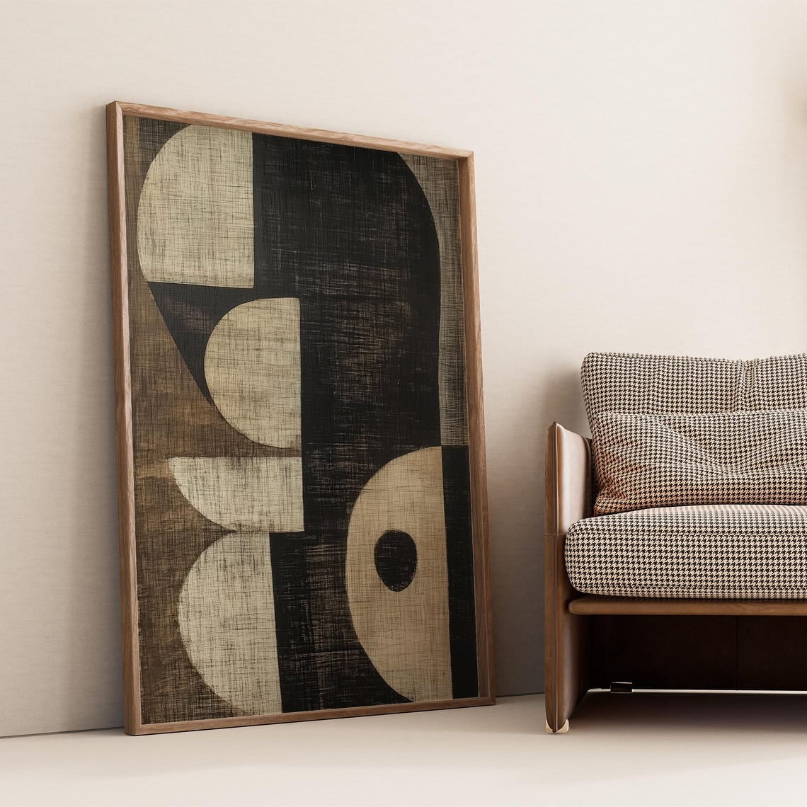 DOPAPRINT Sun & Shadows Wabi Sabi Abstract Art Geometric Wall Art Luxury Print For Living Room ...