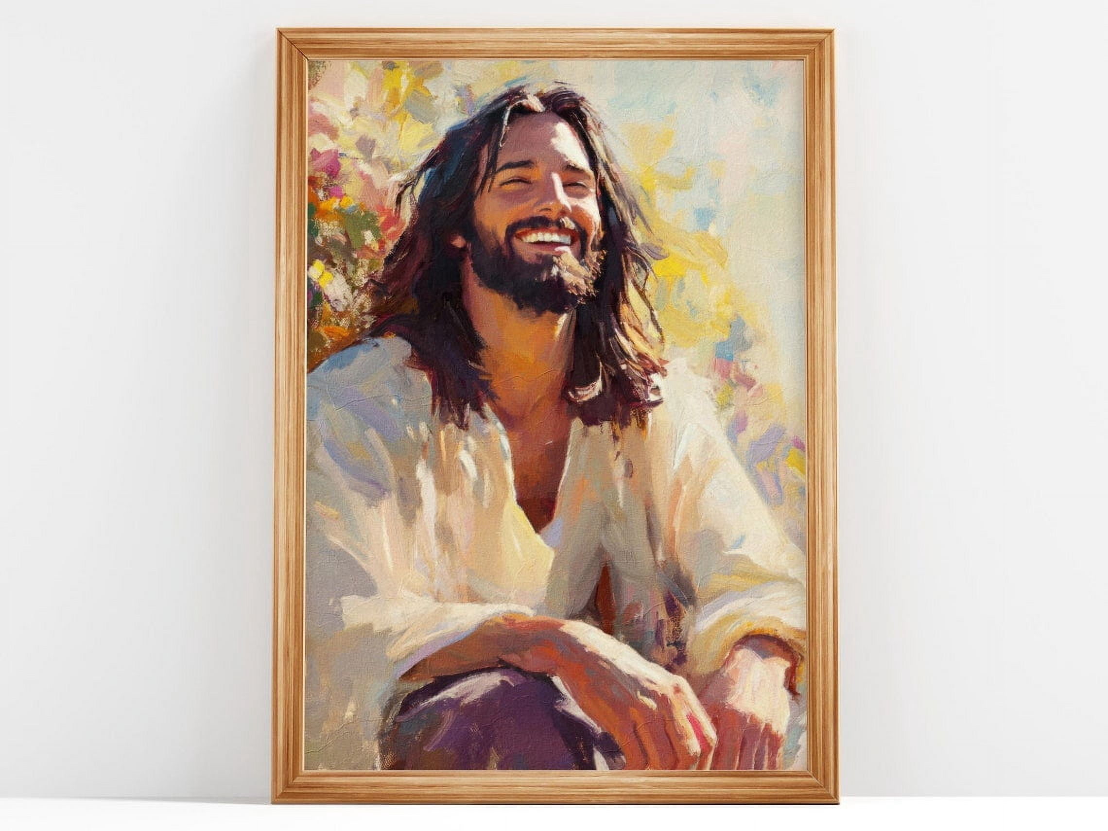 DOPAPRINT Sunlit Grace, Jesus Portrait, Jesus Oil Painting, Bible Wall ...