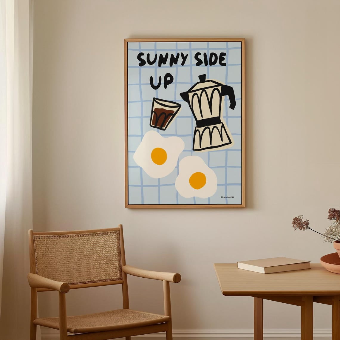DOPAPRINT Sunny Side Up Wall Art, Coffee And Eggs Print, Breakfast Club ...
