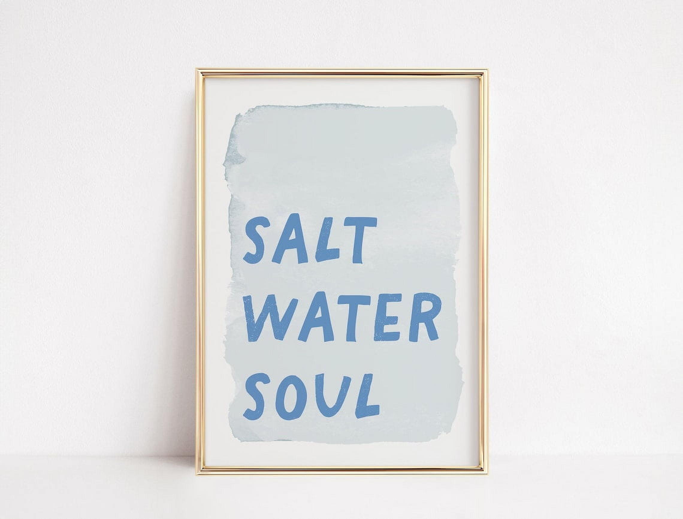 DOPAPRINT Surfing Surfers Trendy Wall Art, Coastal Blue Typography ...