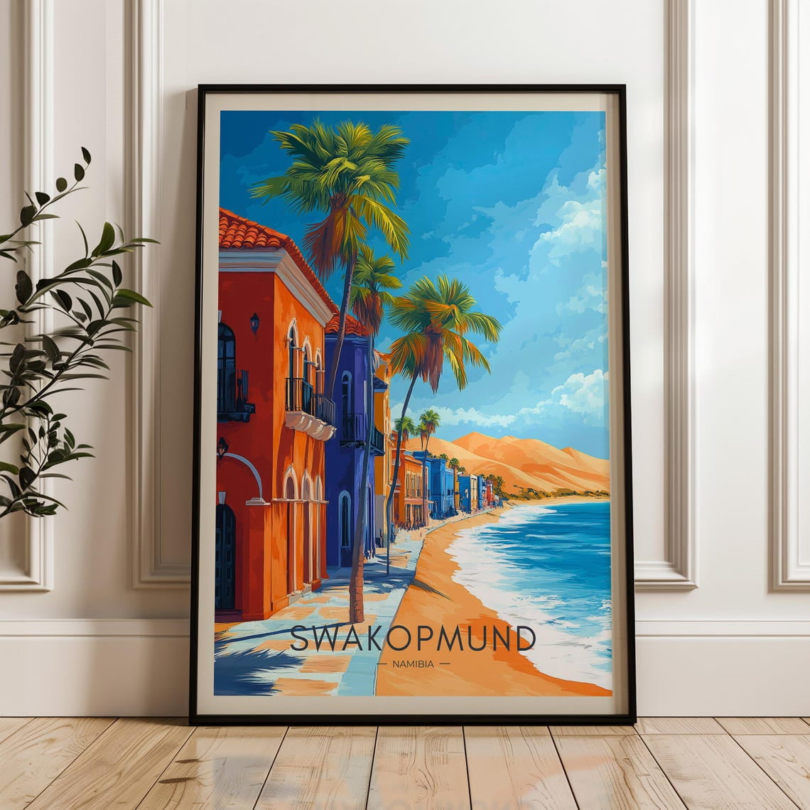 DOPAPRINT Swakopmund Travel Print - Namibia Wall Art Poster, Africa ...