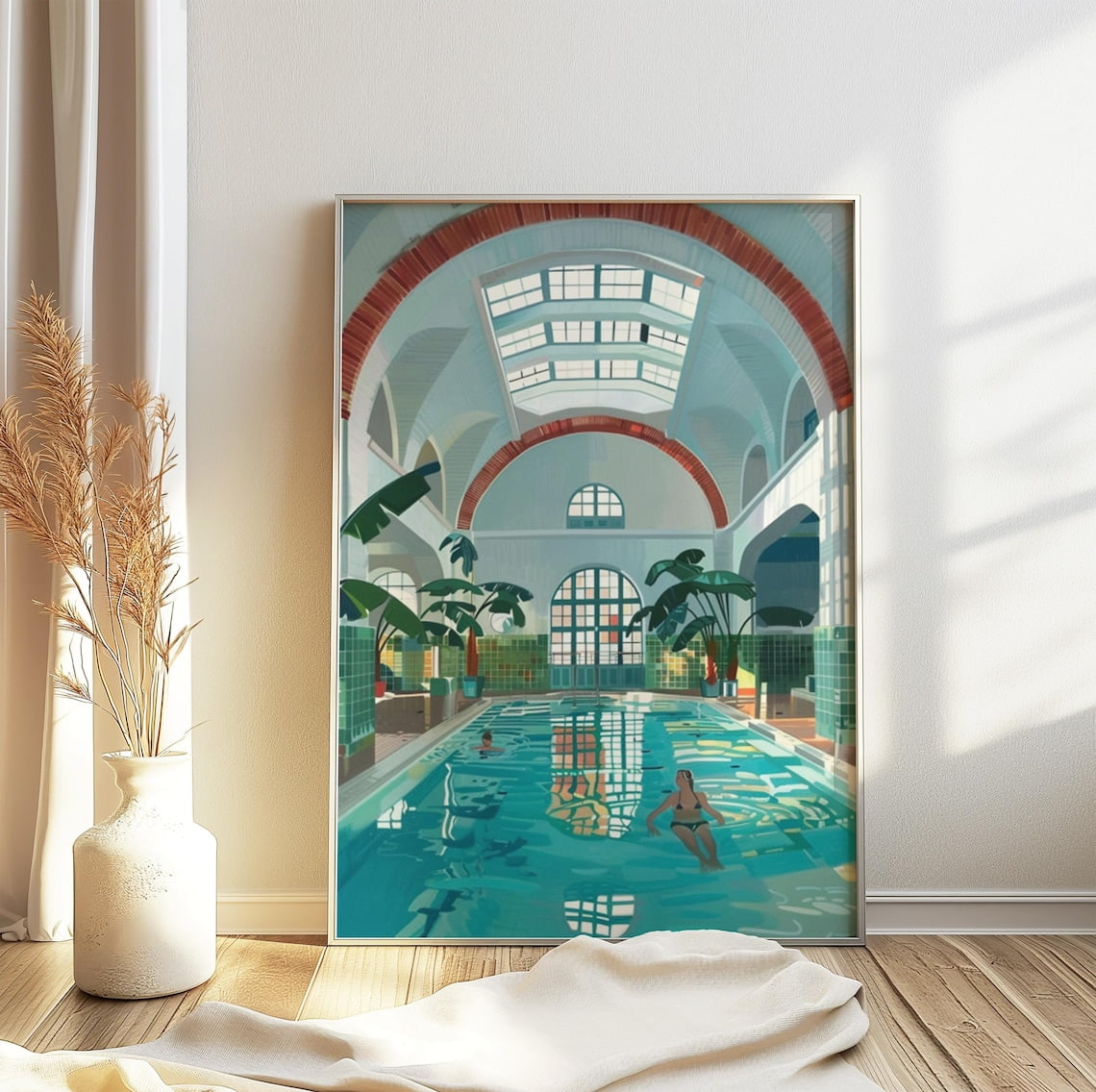 DOPAPRINT Swimming Pool Wall Art, London Print, Swimming Art Print ...