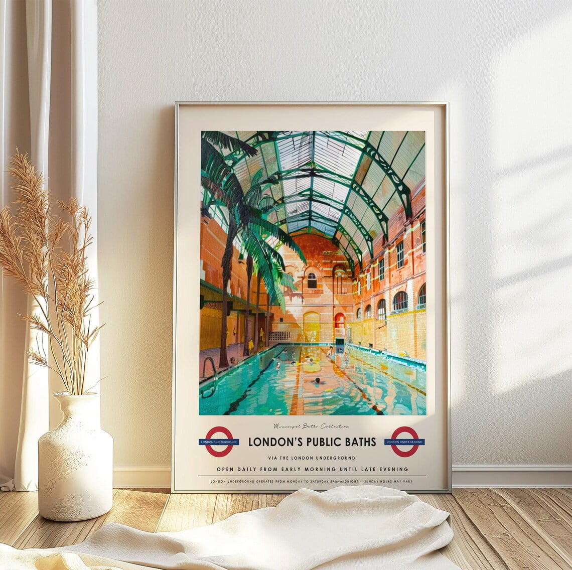 DOPAPRINT Swimming Pool Wall Art, London Print, Swimming Art Print ...