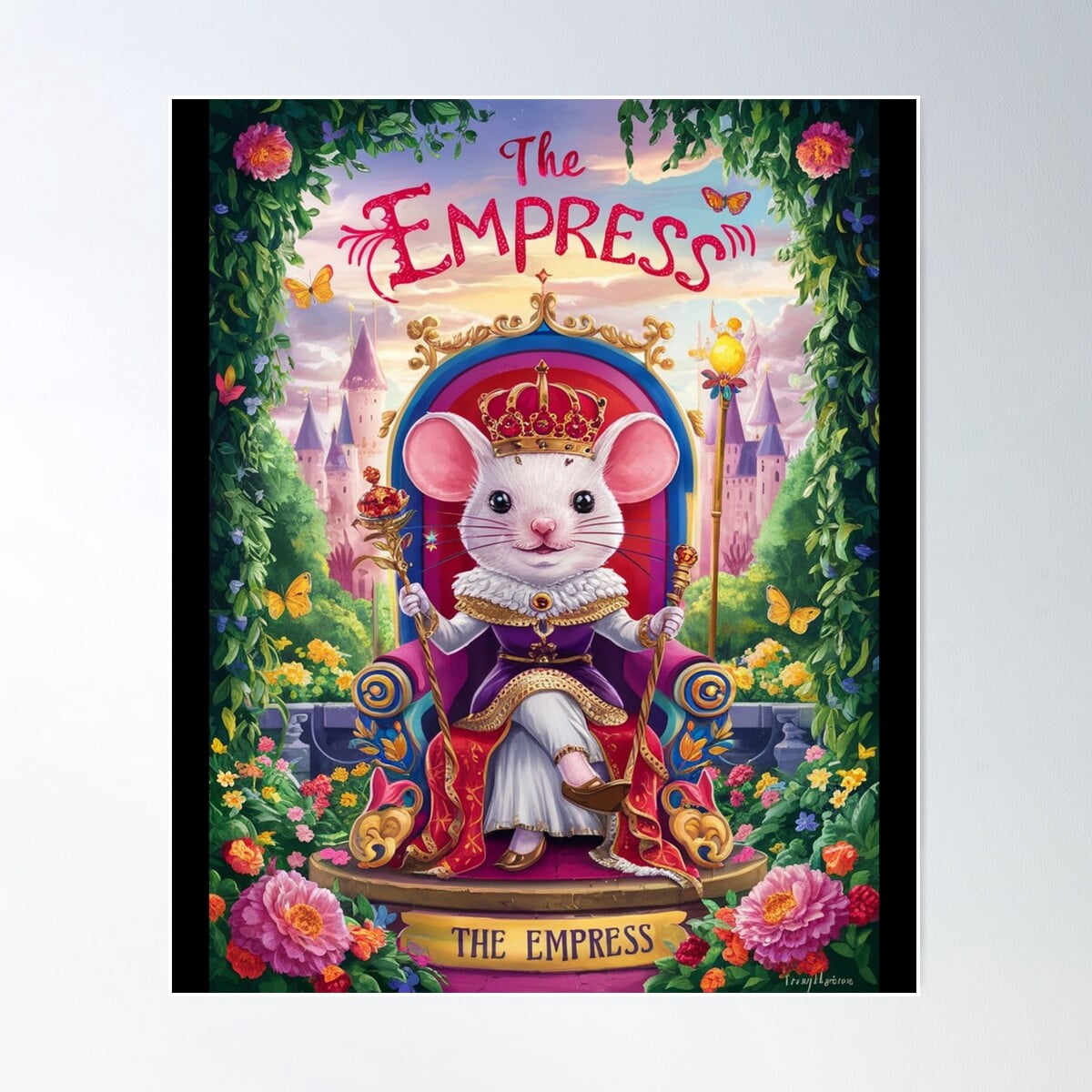 DOPAPRINT Tarot Card - The Empress. Mouse Theme, Mouse Lover, Cute ...