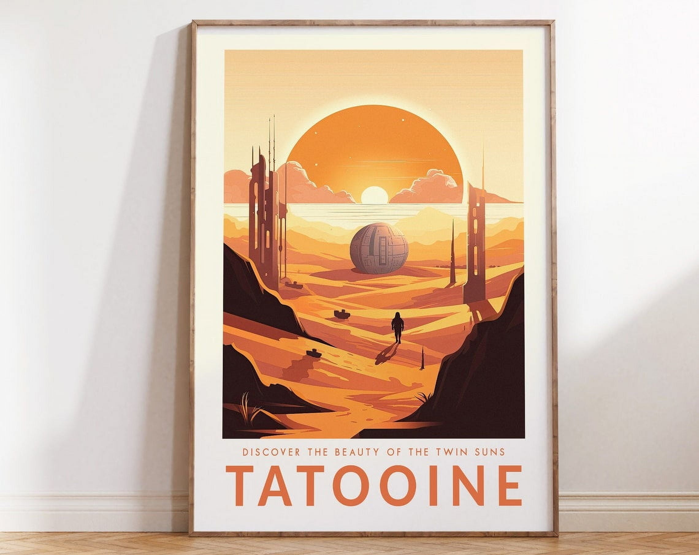 DOPAPRINT Tatooine Star Wars Planet Poster, Star Wars Tatooine Travel ...