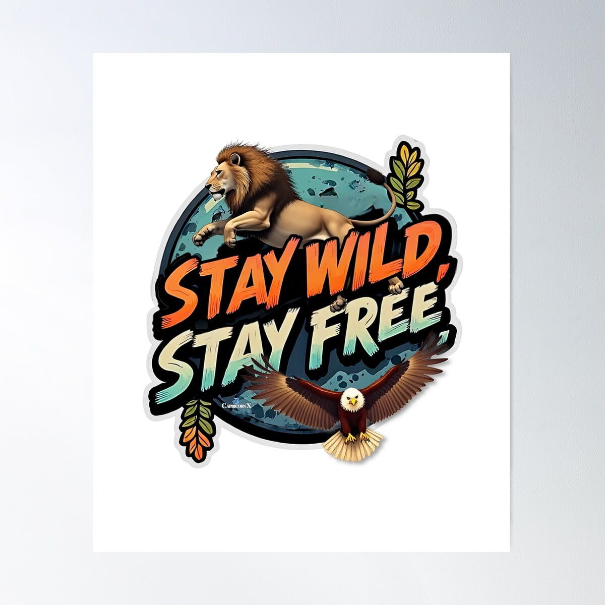 DOPAPRINT Tay Wild, Stay Free Poster Wall Art, Modern Wall Decor NO ...