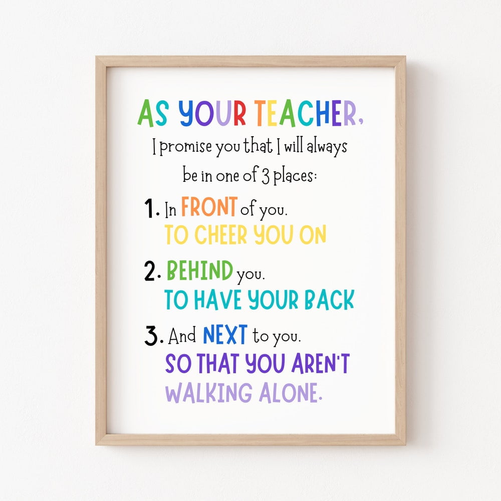 DOPAPRINT As Your Teacher I Promise To, Classroom Decor Posters Quotes ...