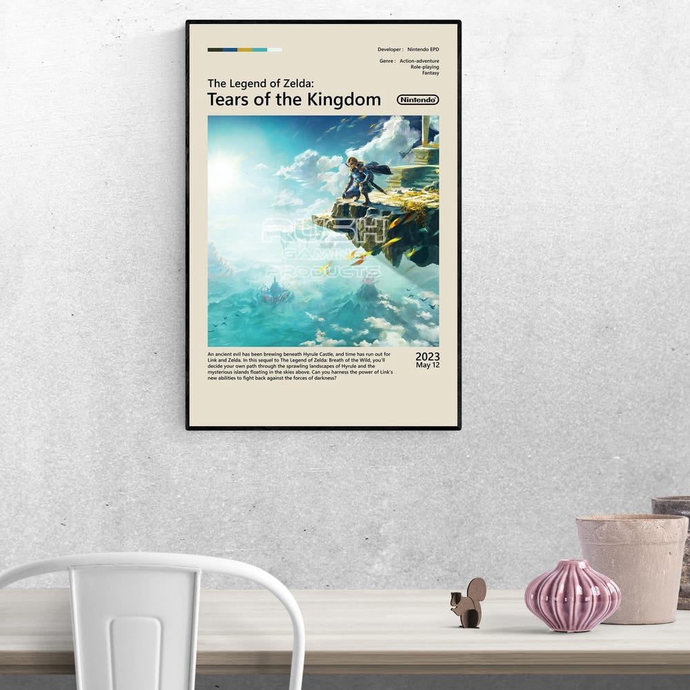 DOPAPRINT Tears Of The Kingdom Poster, Gaming Decor, Video Game Art ...