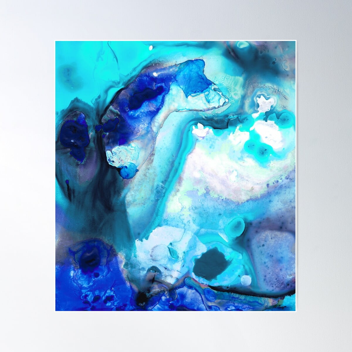 DOPAPRINT Tempest Rising - Blue Abstract Art - Sharon Cummings Poster ...