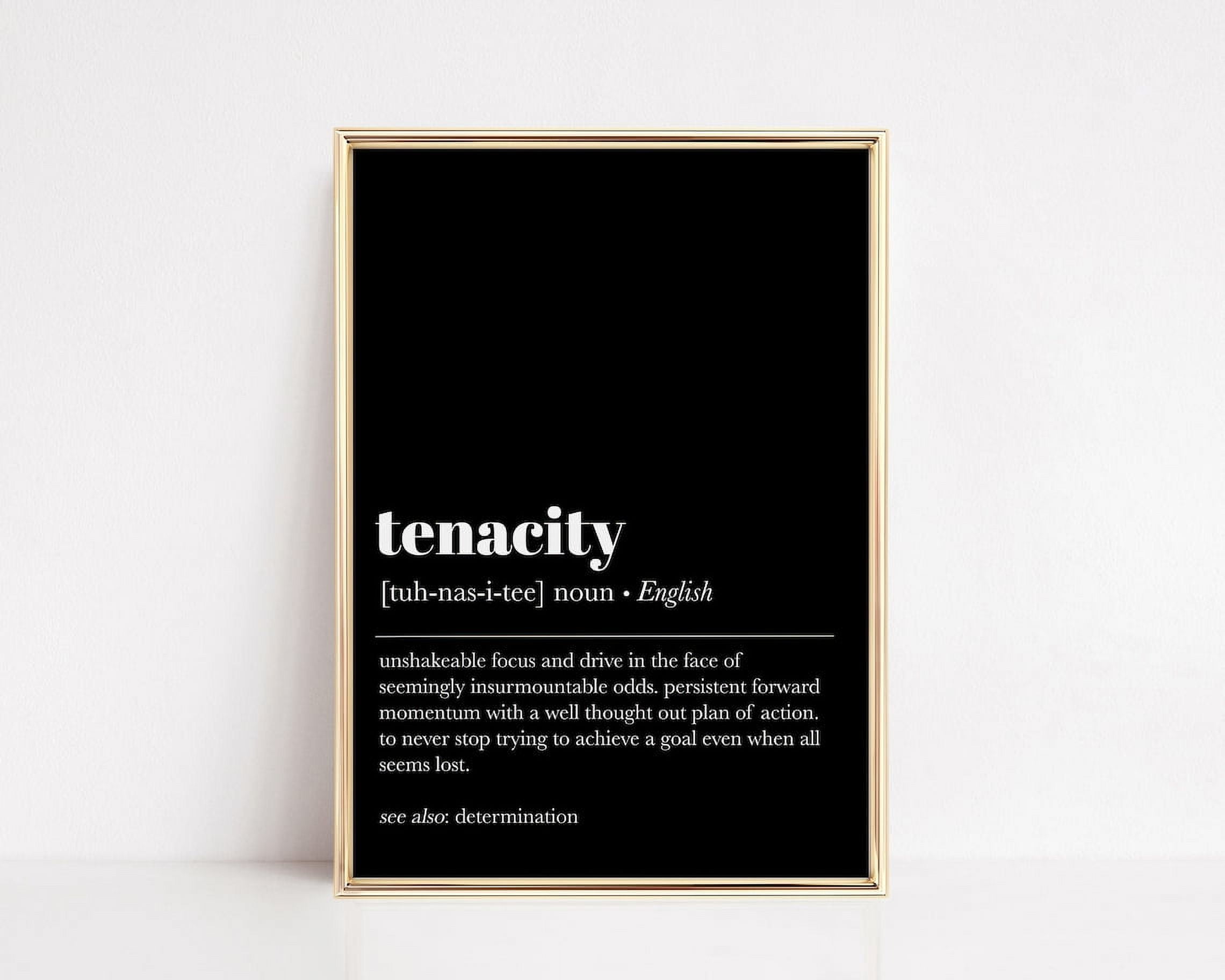 DOPAPRINT Tenacity Definition Printable Office Wall Art Home Office ...