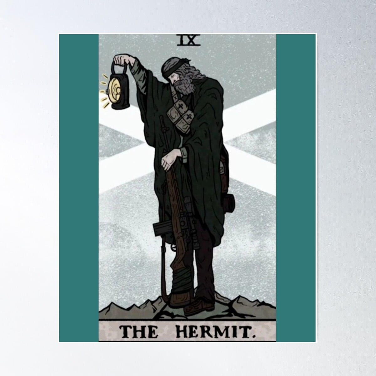DOPAPRINT Tfd Hermit Tarot Card Poster Wall Art, Modern Wall Decor NO ...