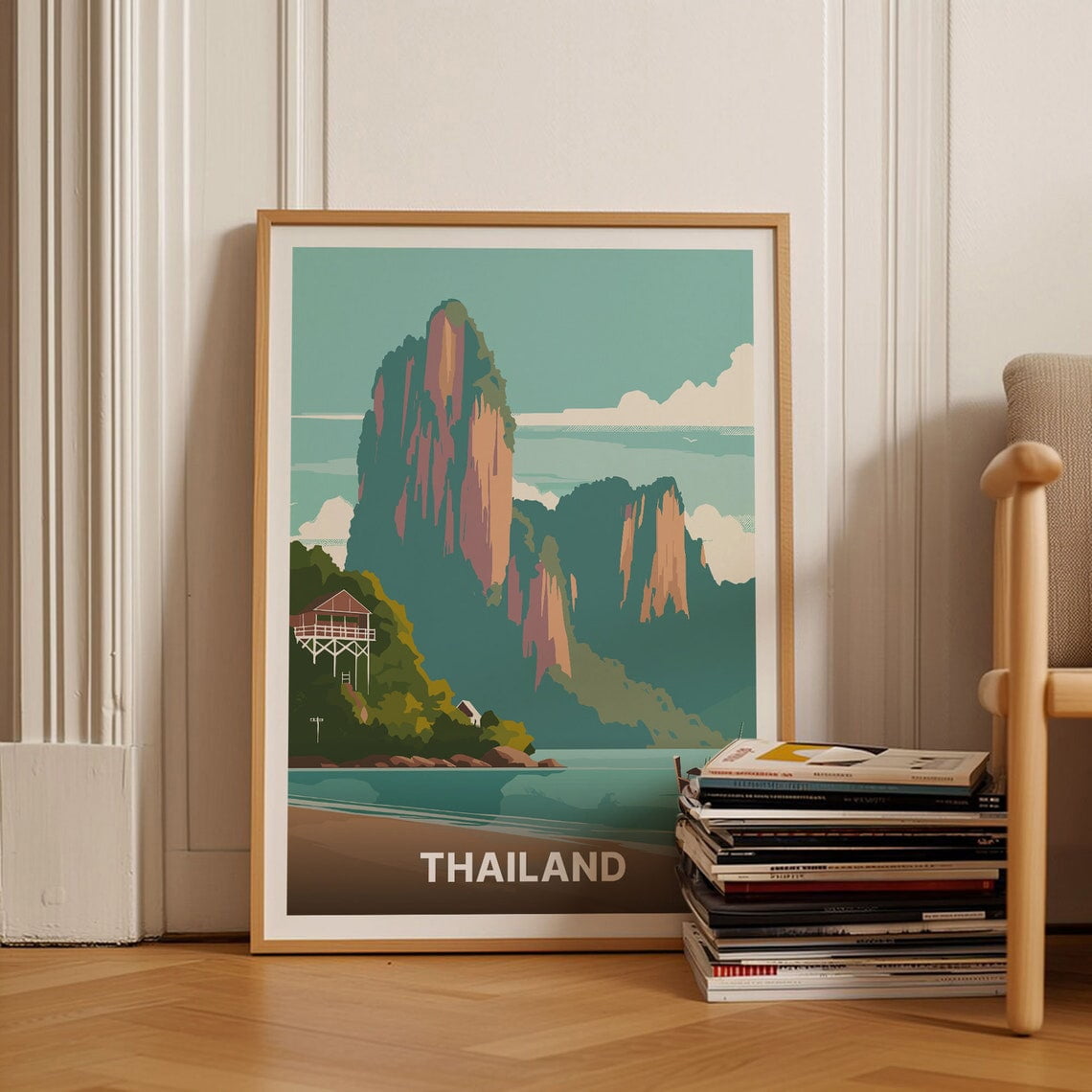 DOPAPRINT Thailand Beach Scene Poster, Exotic Travel Wall Art, Home ...