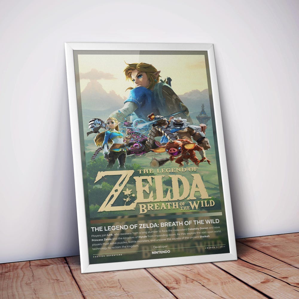 DOPAPRINT The Legend Of Zelda Breath Of The Wild Poster, Video Game ...