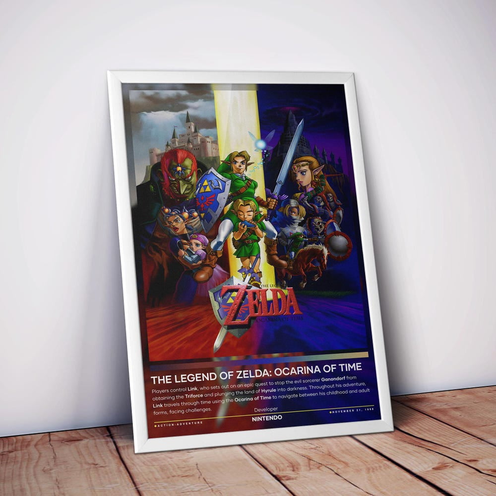 DOPAPRINT The Legend Of Zelda Ocarina Of Time Poster, Video Game Poster ...