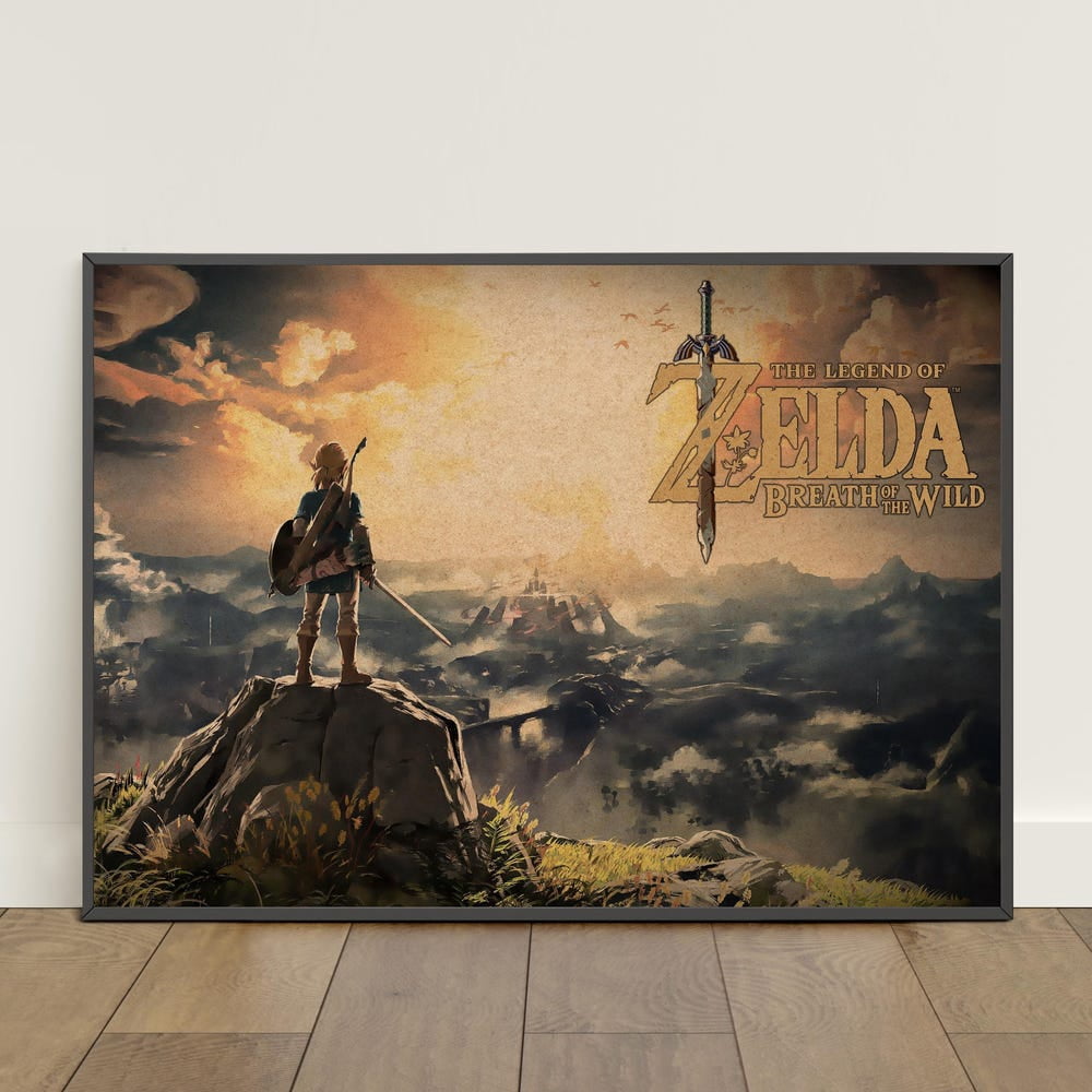 DOPAPRINT The Legend Of Zelda Poster, Retro Print, Wall Art, Kraft ...