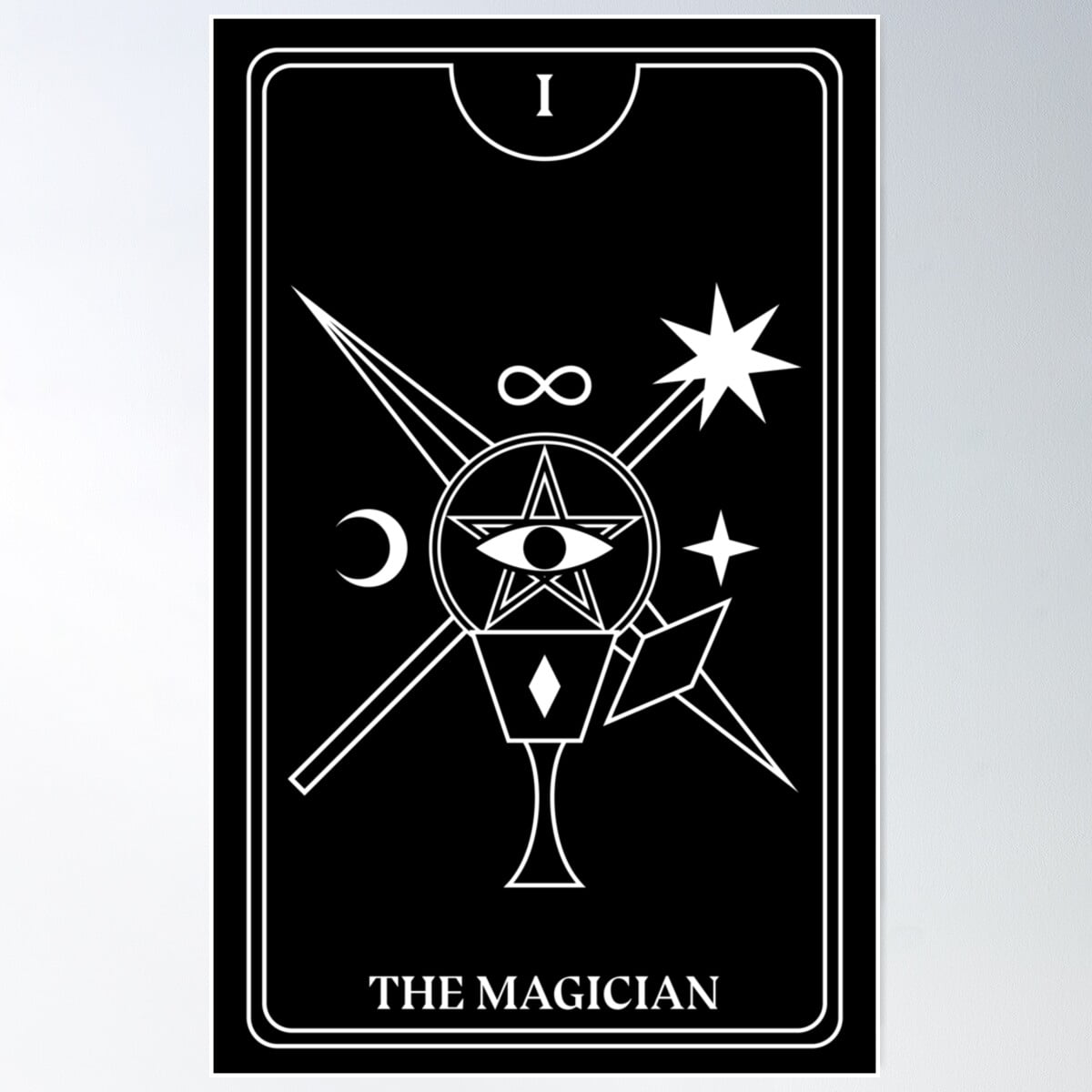 DOPAPRINT The Magician - Recursive Tarot Poster Wall Art, Modern Wall Decor For Living Room ...
