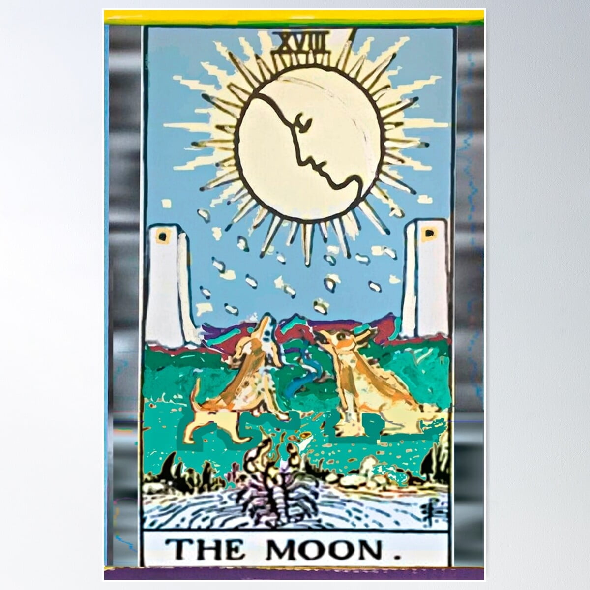 DOPAPRINT The Moon Tarot Card Art Design Poster Wall Art, Modern Wall ...