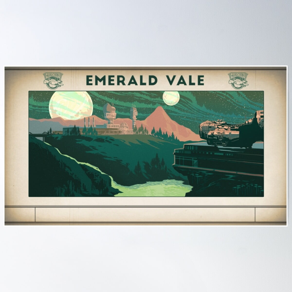 DOPAPRINT The Outer Worlds Emerald Vale Poster Wall Art, Modern Wall Decor NO FRAMED POSTER ...