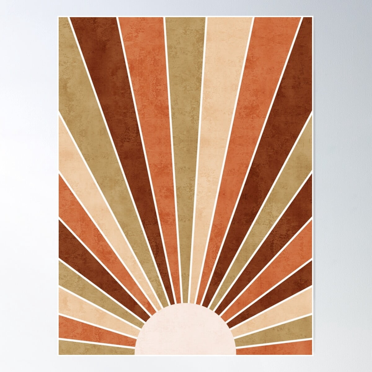 DOPAPRINT The Rising Sun - Minimal, Abstract - Mid Century Modern Art ...