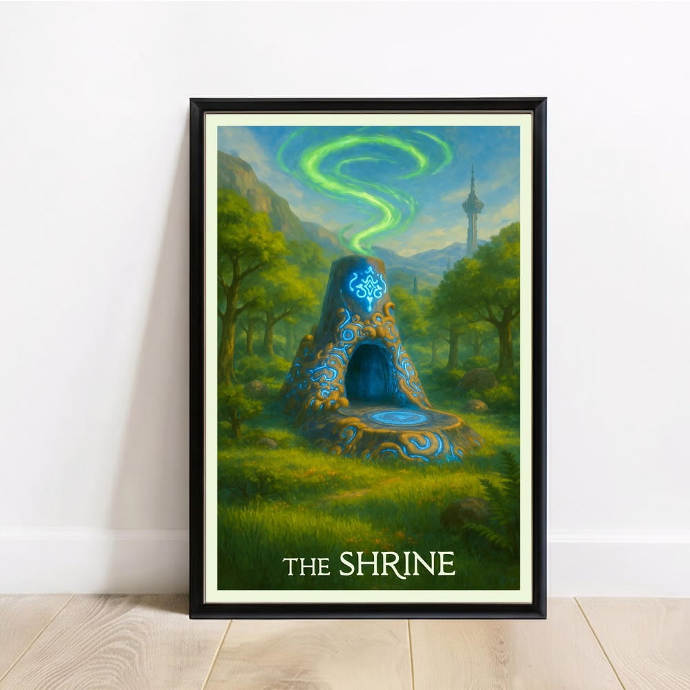 DOPAPRINT The Shrine Travel Poster Print Legend Of Zelda Ancient Tech ...
