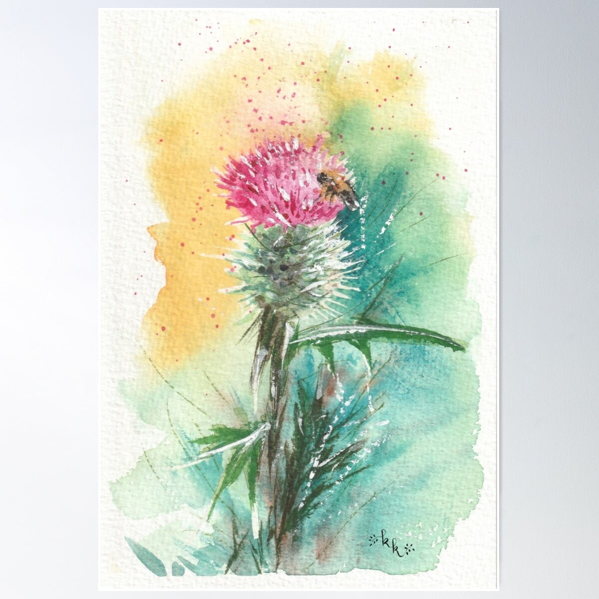 DOPAPRINT Thistle Make Your Day Poster Wall Art, Modern Wall Decor For ...
