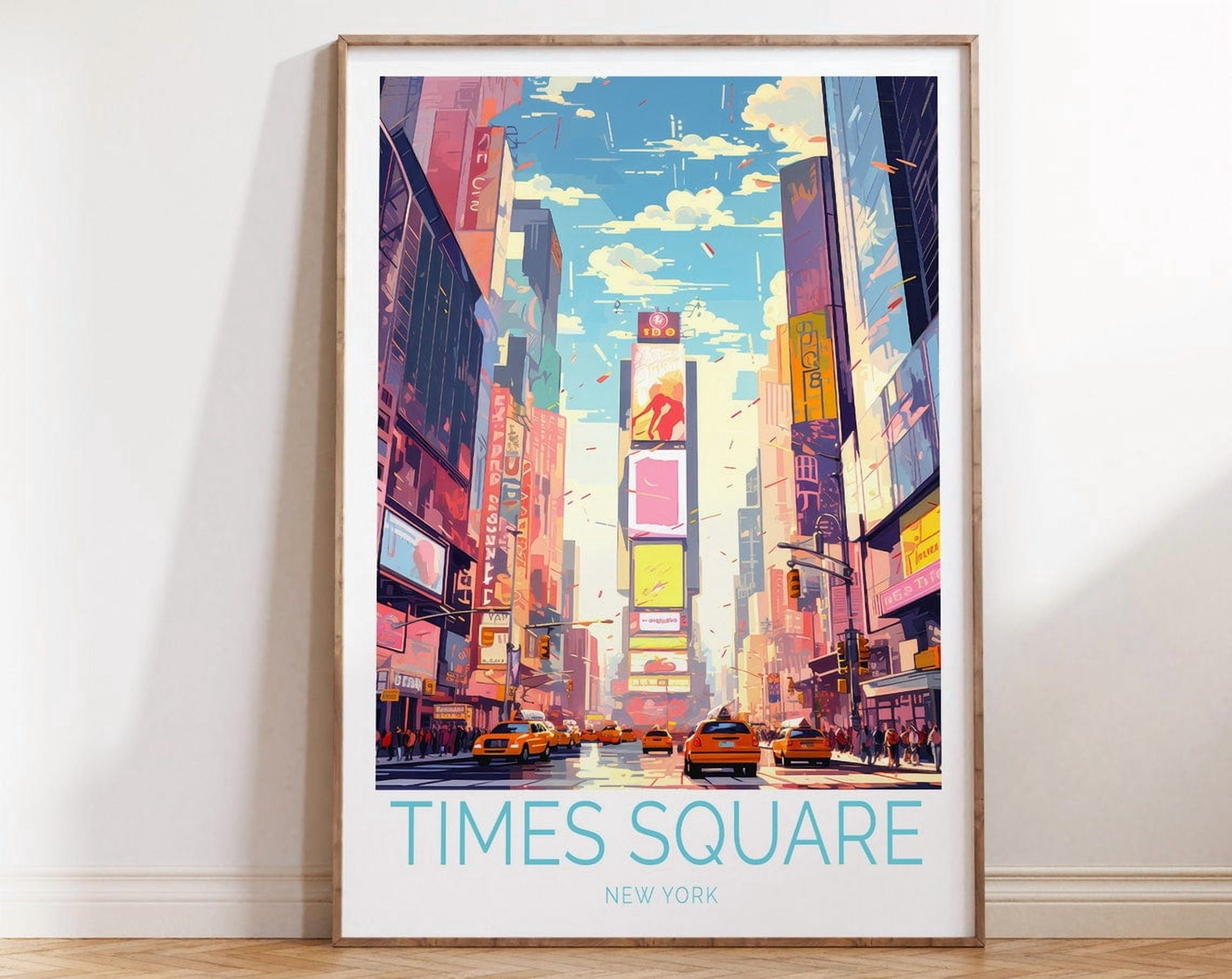 DOPAPRINT Times Square New York Travel Poster, New York City Poster ...