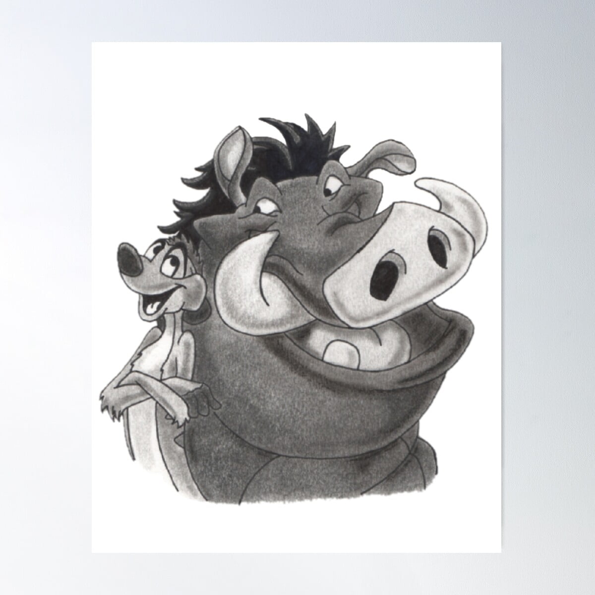 DOPAPRINT Timon & Pumba Poster Wall Art, Modern Wall Decor For Living ...