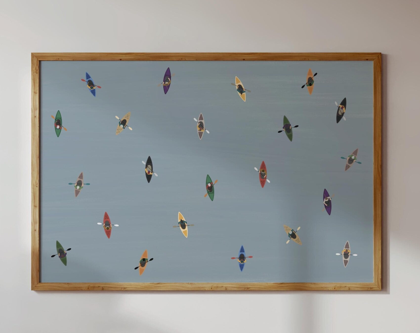 DOPAPRINT Tiny Kayaker Print | Retro Minimalist People Art | Gift for ...