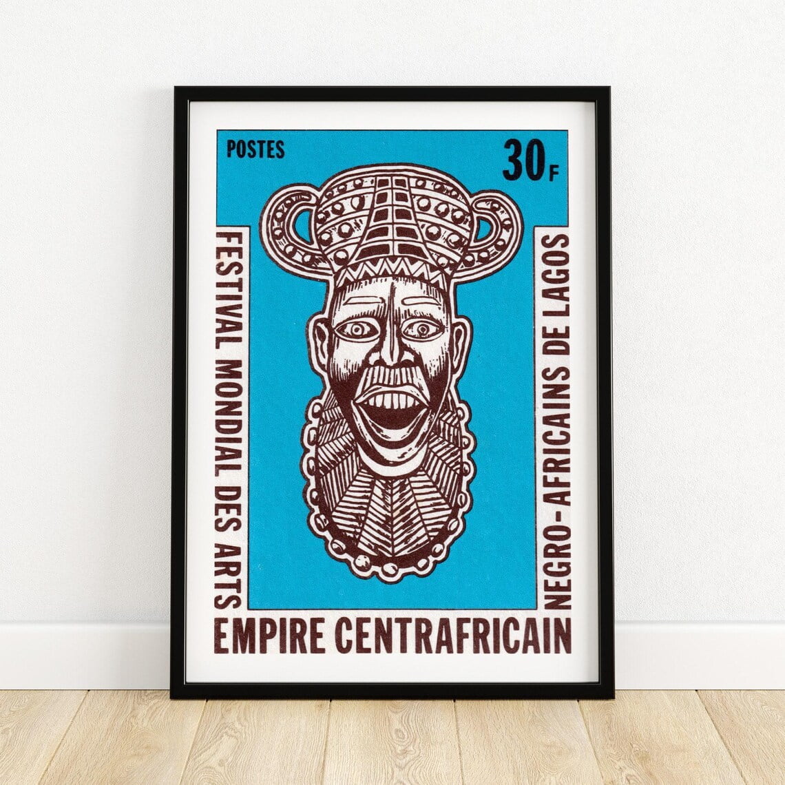 DOPAPRINT Traditional African Mask - Vintage Lagos Art - Postage Stamp ...