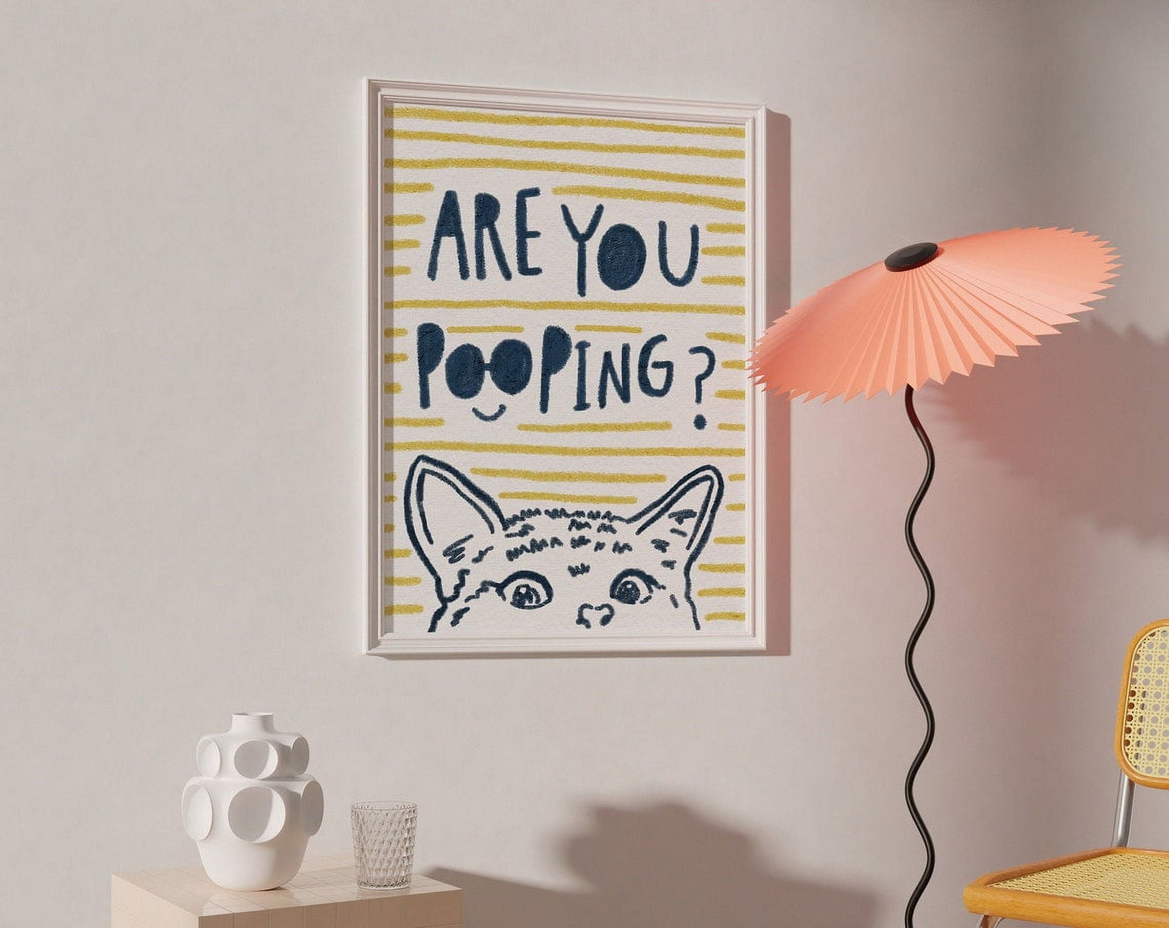 DOPAPRINT Trendy Bathroom Wall Art, Colorful Wall Art, Cat Bathroom ...