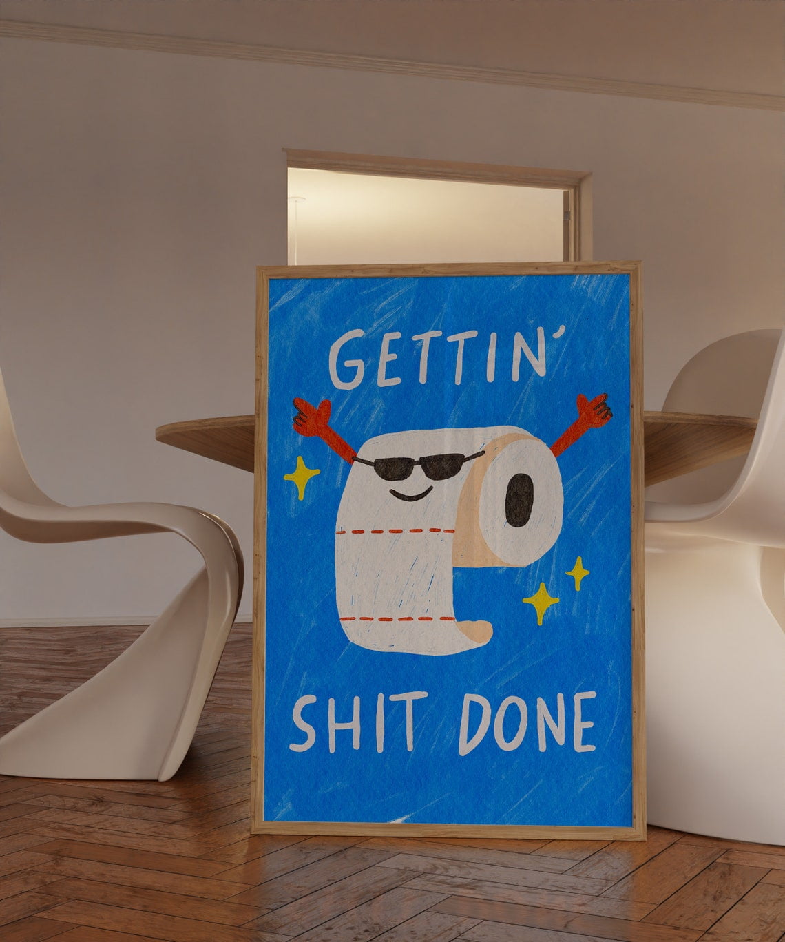 DOPAPRINT Trendy Groovy Bathroom Wall Art, Colorful Wall Art, Tissue ...