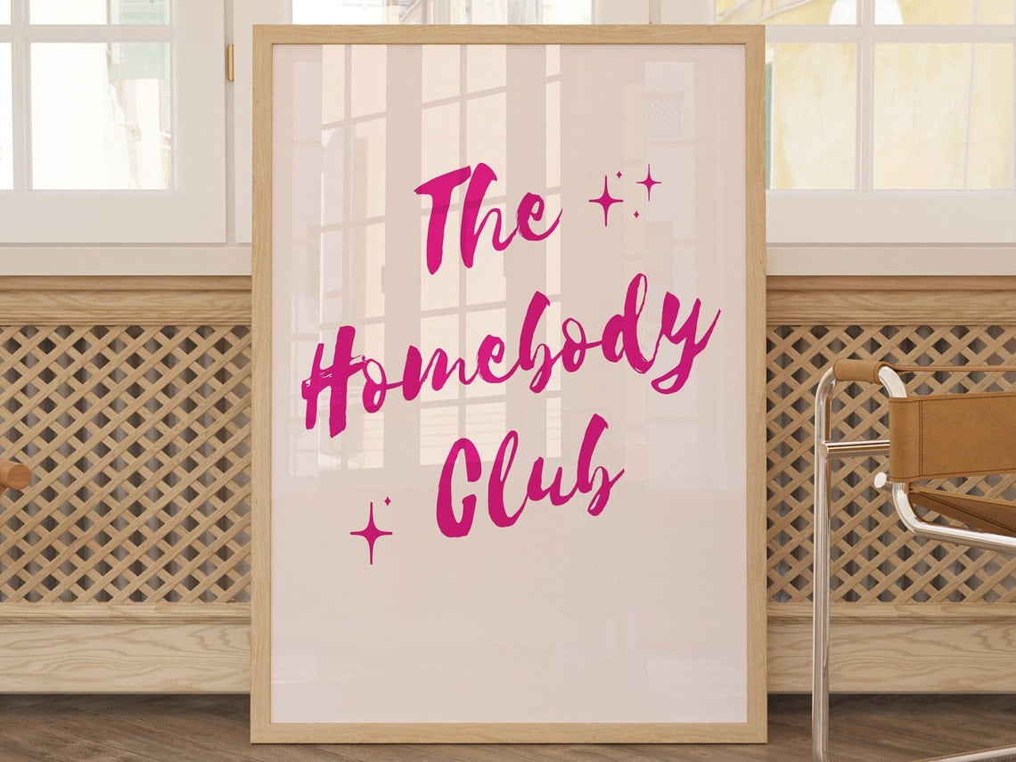 DOPAPRINT Trendy Living Room Decor Minimalist The Home Body Club Pink ...