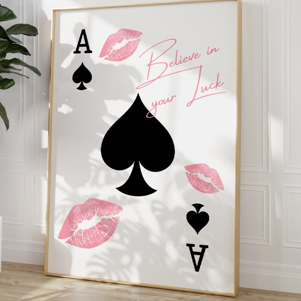 DOPAPRINT Trendy Retro Wall Art, Lucky You Poster, Trendy Print ...