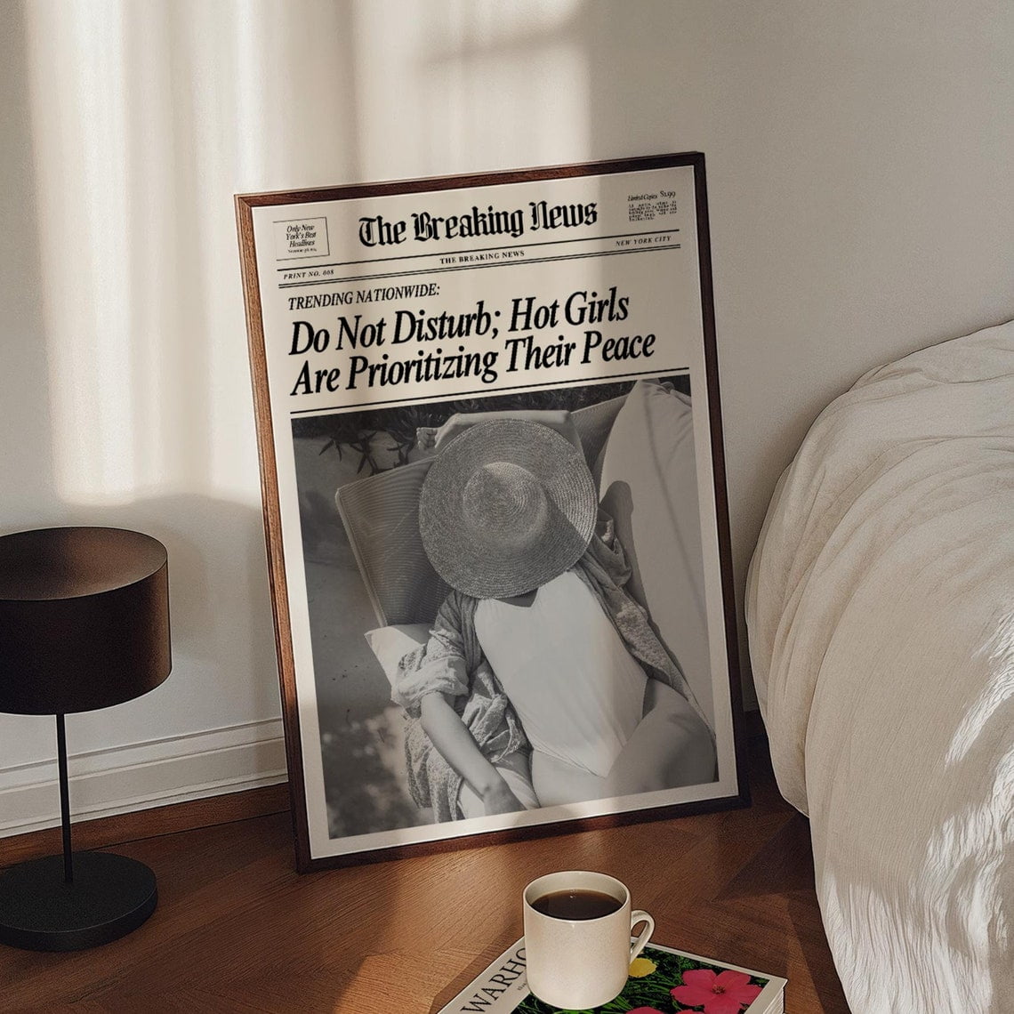 DOPAPRINT Trendy Wall Art Newspaper Prints News Poster Retro Black And ...
