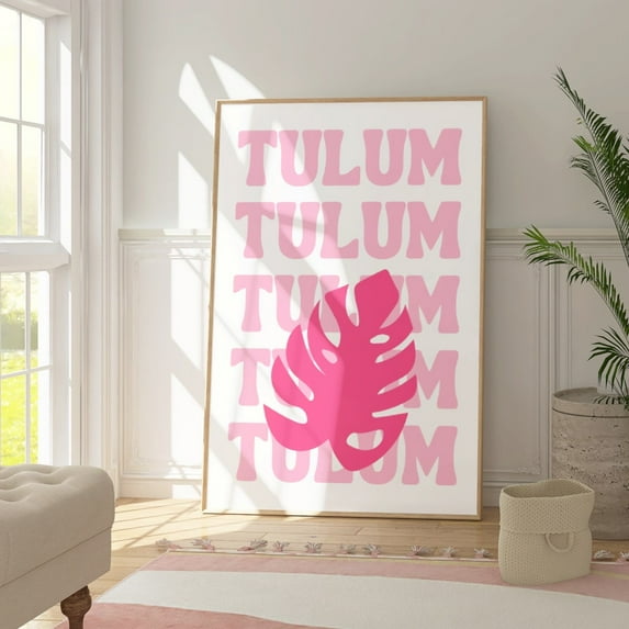 DOPAPRINT Tulum Travel Print, Pink Boho Poster, Trendy Tulum Wall Art ...