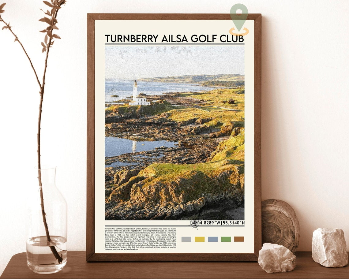 DOPAPRINT Turnberry, Scotland Golf, Turnberry Golf Course, Art Print ...