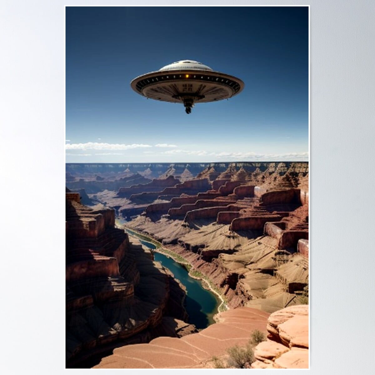 DOPAPRINT Ufo At The Grand Canyon 2 Poster Wall Art, Modern Wall Decor NO FRAMED POSTER, Wall ...