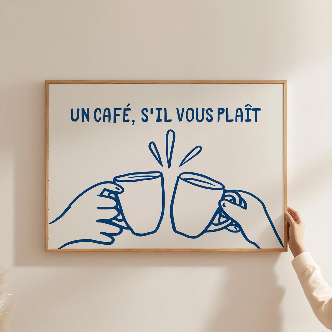 DOPAPRINT Un CafE S'Il Vous Plaet, Retro Coffee Bar Print, Coffee Wall ...