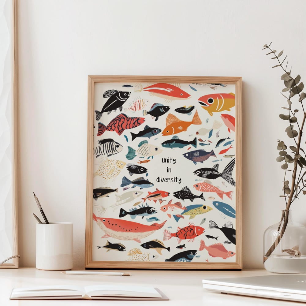 DOPAPRINT Unity In Diversity Wall Art Gift For Christian Inclusion And ...