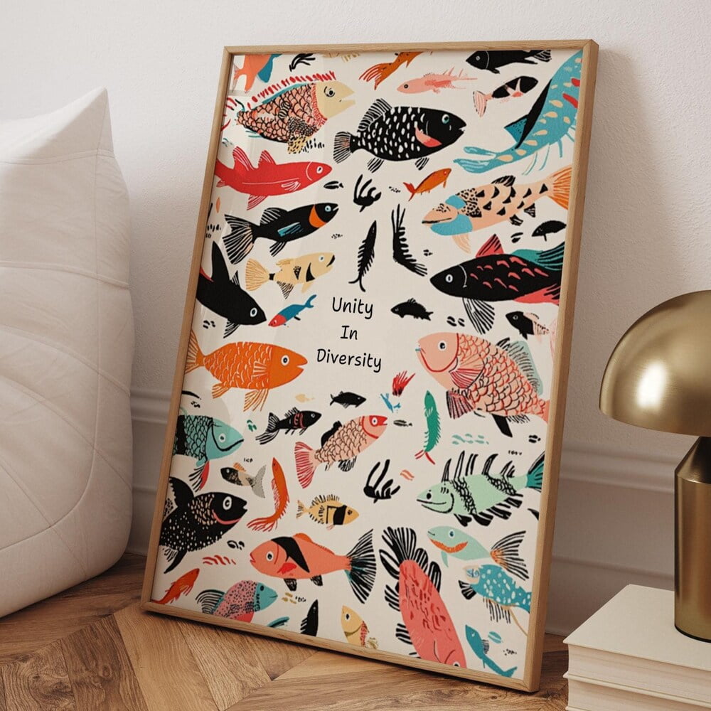 DOPAPRINT Unity In Diversity Wall Art Gift For Christian Inclusion And ...