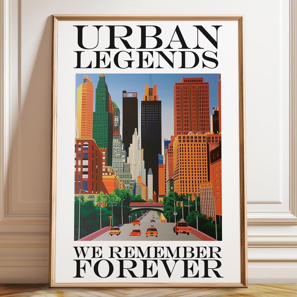DOPAPRINT Urban Legends Cityscape Art Print Iconic Skyline And Street ...