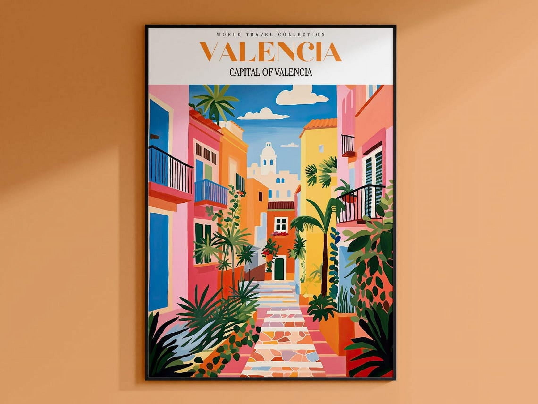 DOPAPRINT Valencia Print, Valencia Travel Poster, Spain Wall Art, City ...
