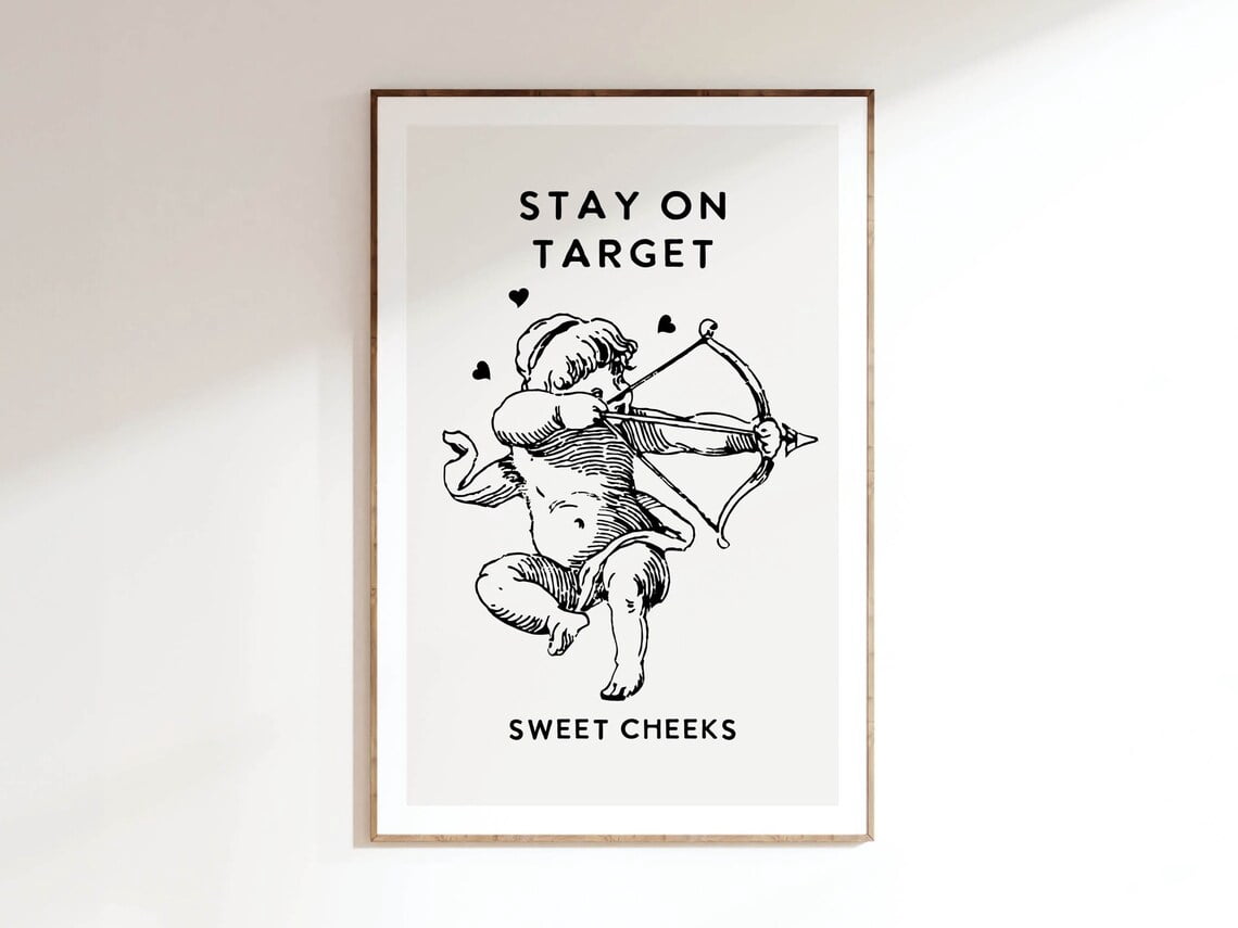 DOPAPRINT Valentine Love Bathroom Print Funny Bathroom Wall Art ...