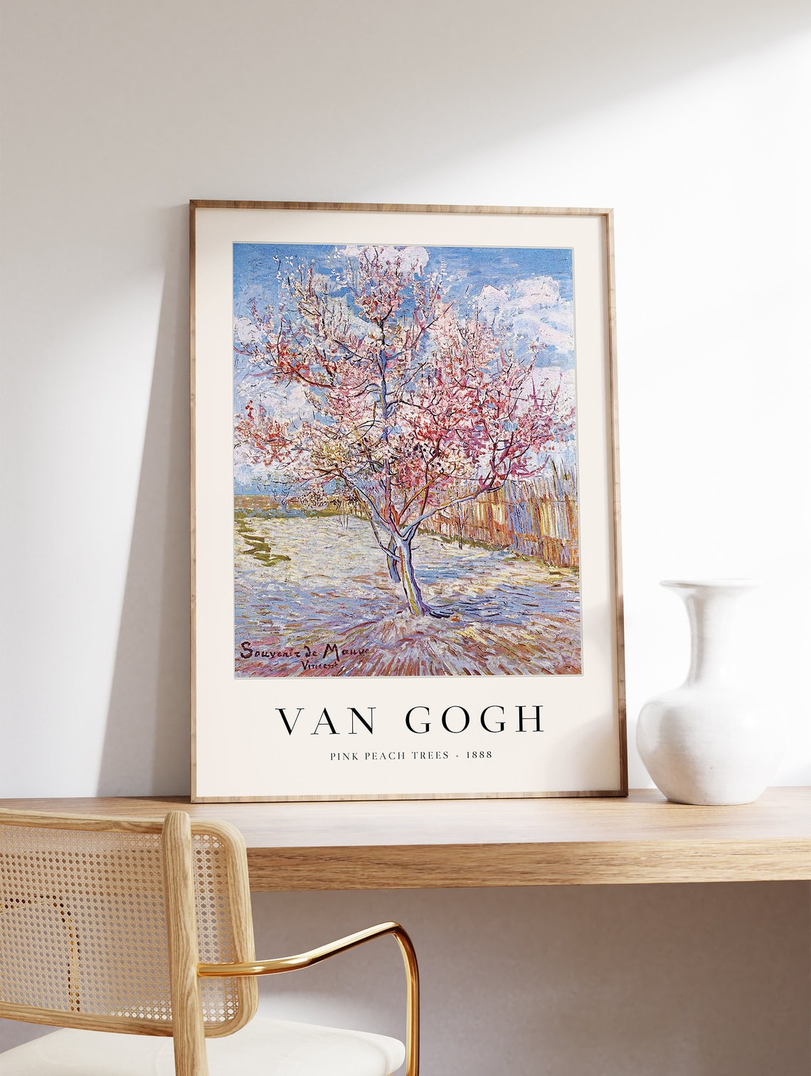 DOPAPRINT Van Gogh Art Print, Pink Peach Trees, Van Gogh Poster, Famous ...