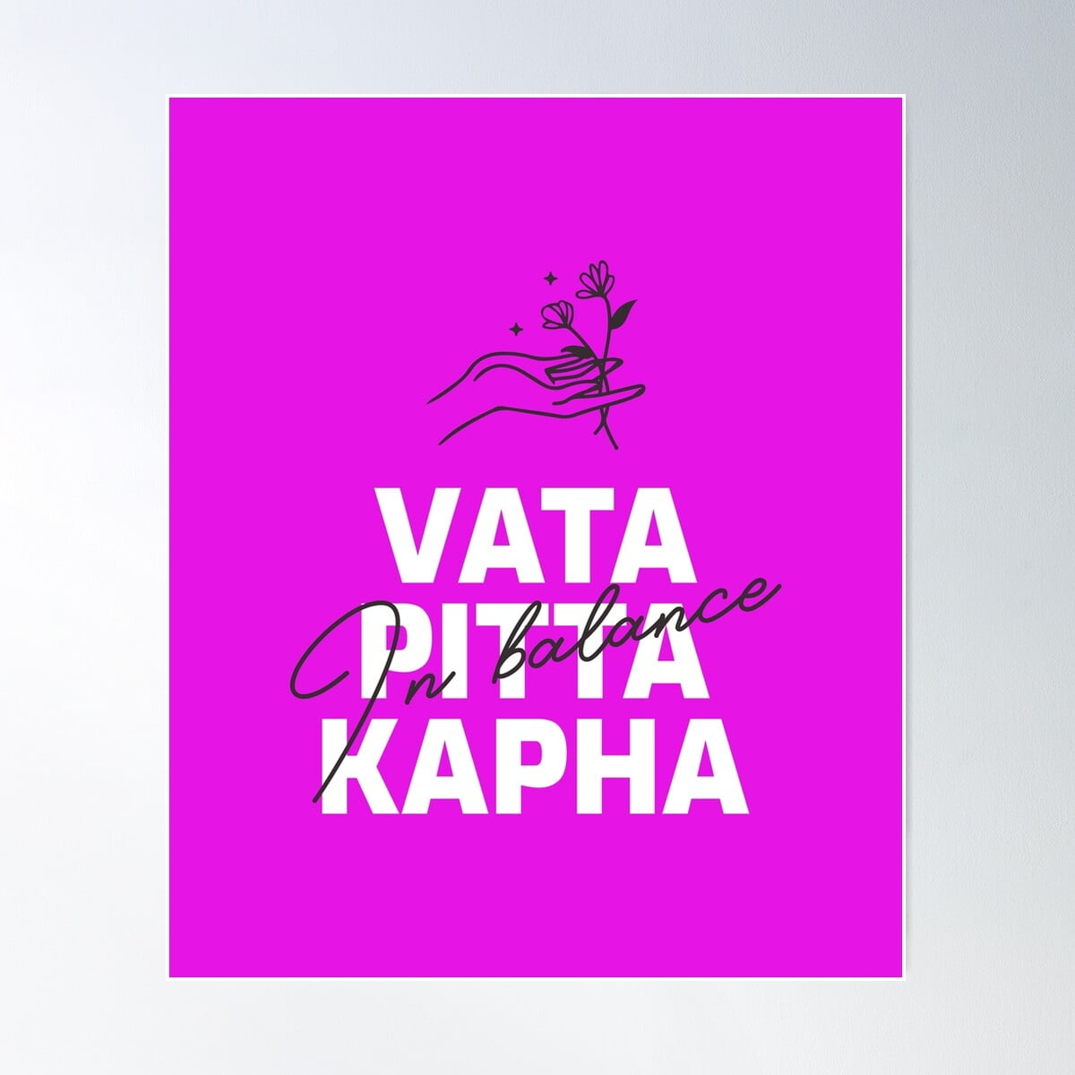 DOPAPRINT Vata Pitta Kapha In Balance Poster Wall Art, Modern Wall ...
