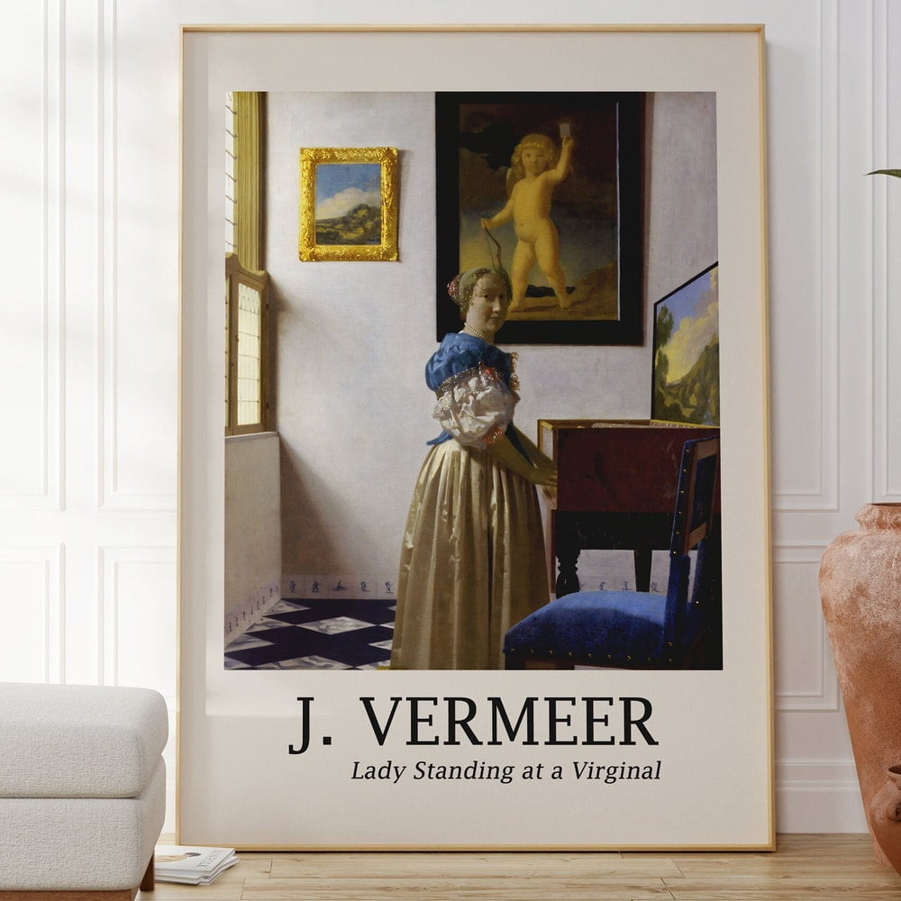 DOPAPRINT Vermeer Poster - Standing Lady at the Spinet - High Quality ...