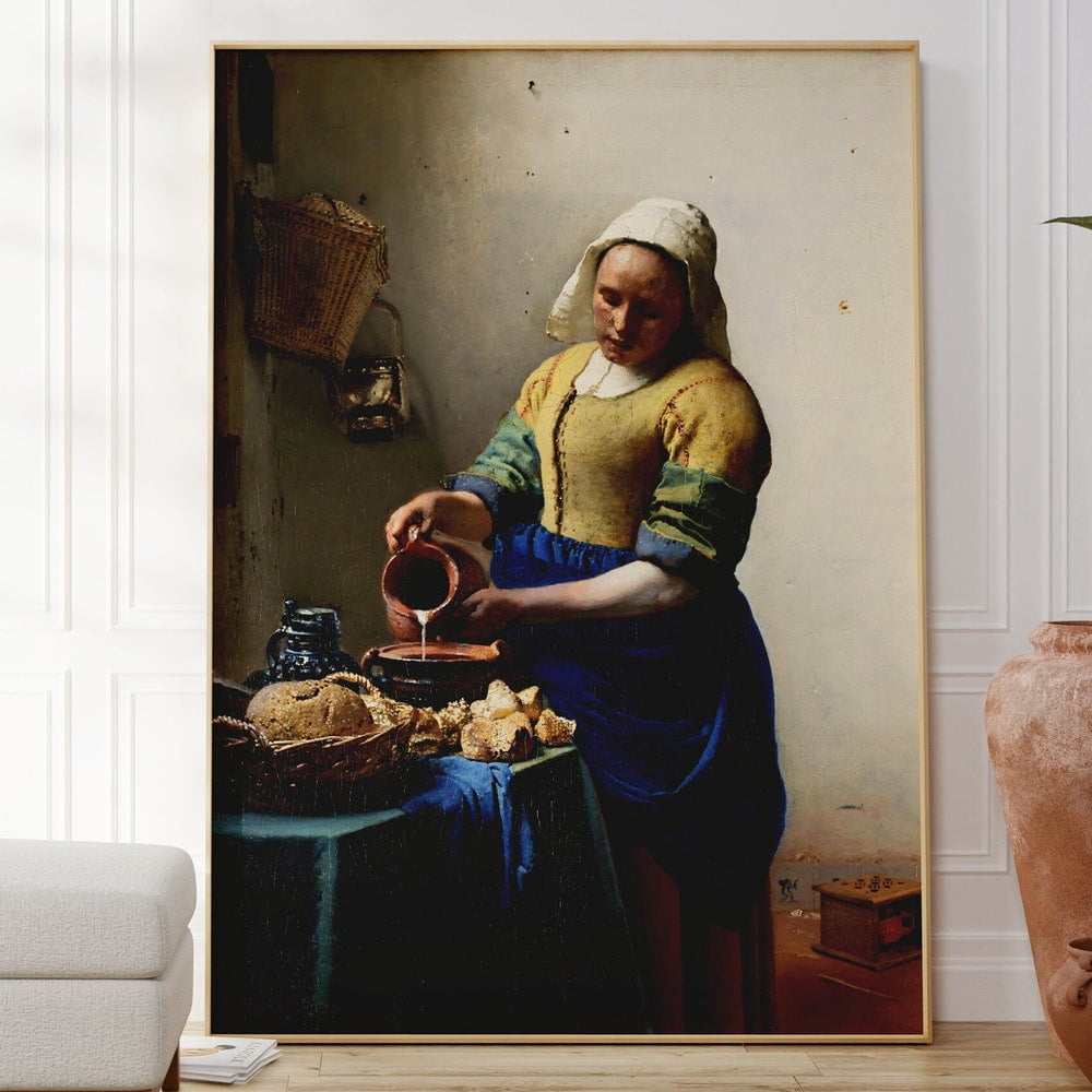 DOPAPRINT Vermeer Poster - The Milkmaid - High quality poster - Vermeer print as poster ...