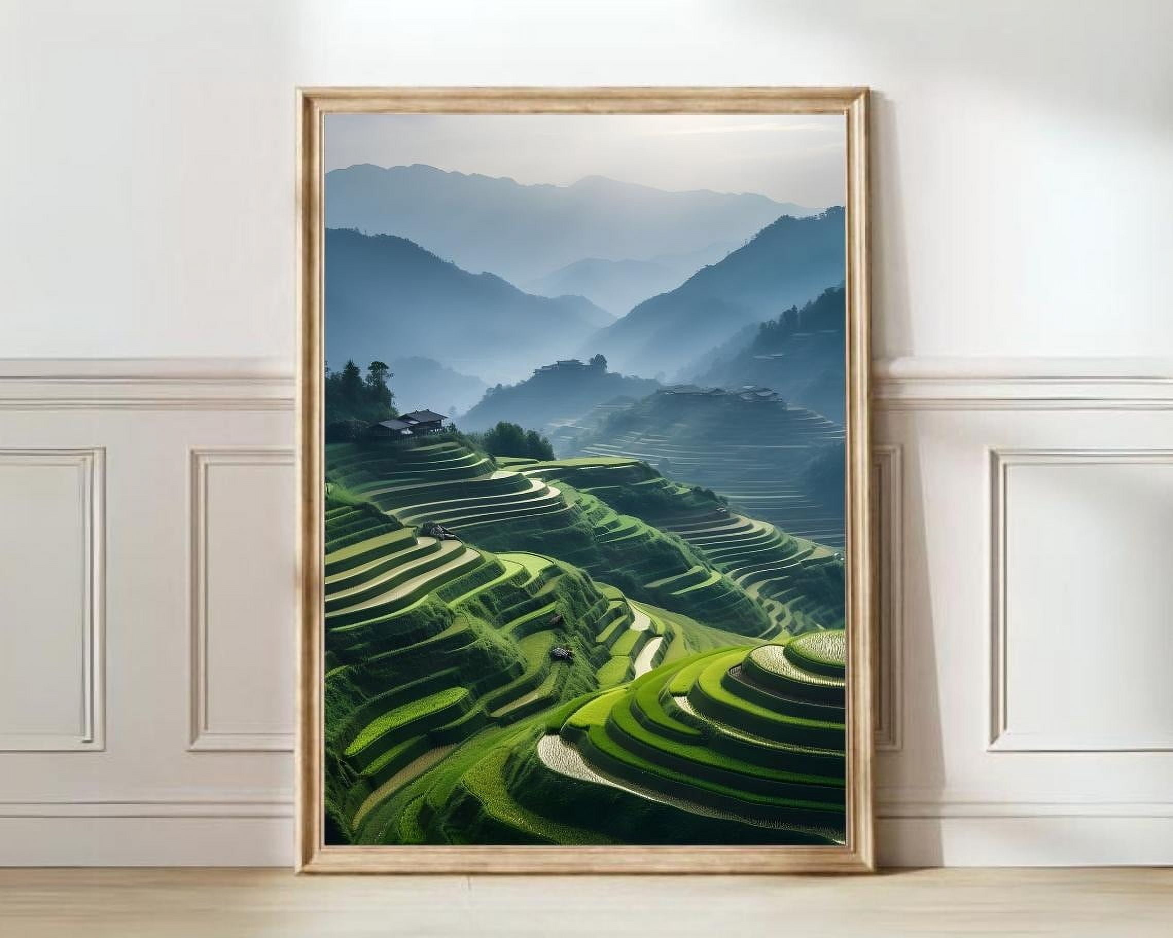 DOPAPRINT Vietnam Print Rice Field Print Rice Terrace Print Vietnam ...