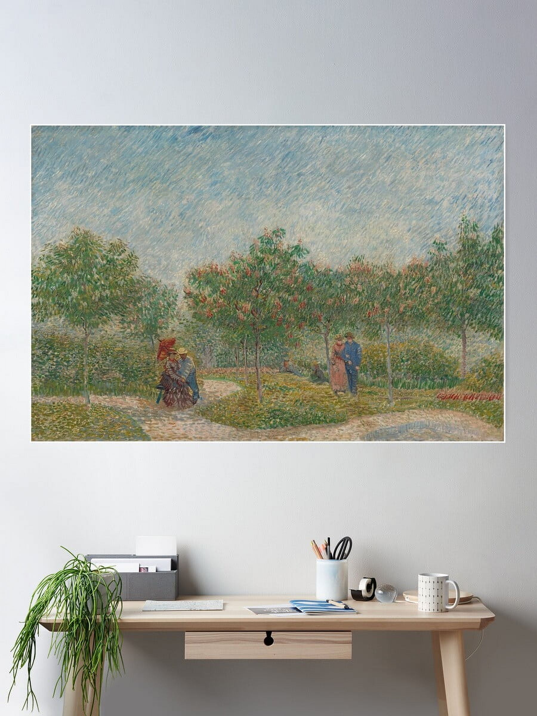 DOPAPRINT Vincent Van Gogh, Garden With Courting Couples: Square Saint ...