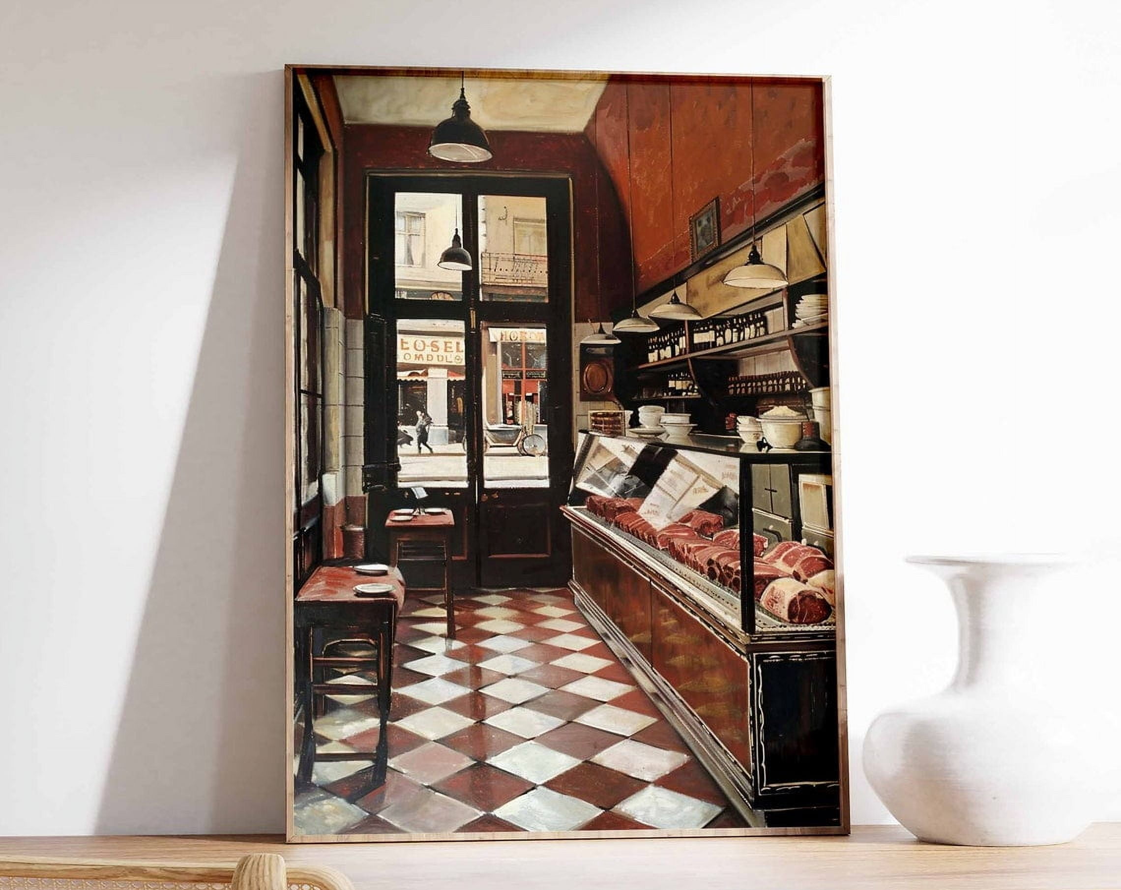 DOPAPRINT Vintage Butcher Shop Poster, Retro Butcher Wall Art, Food ...